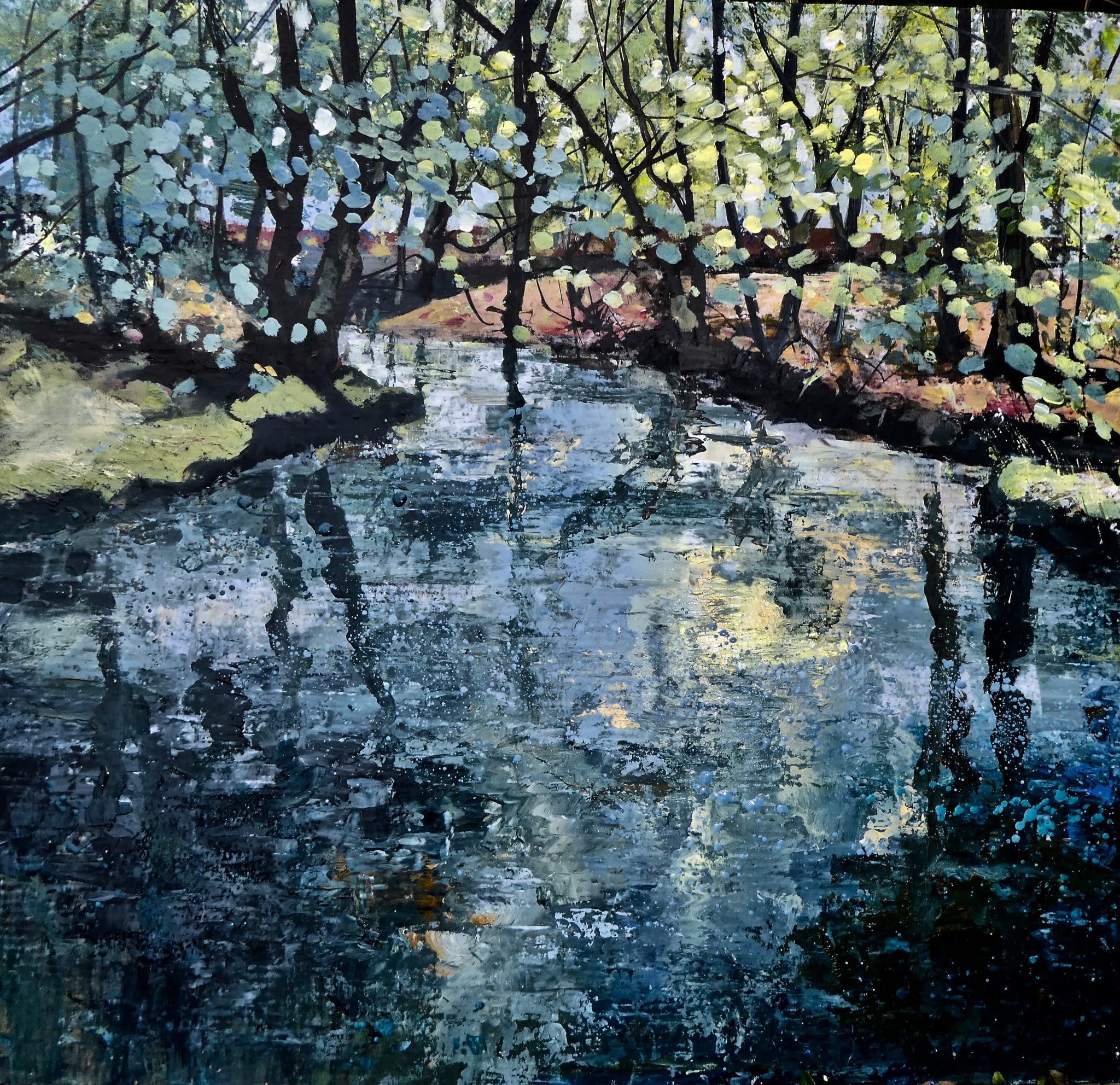 Reflections at Puttle Bridge - Hatch Gallery